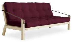 sofa POETRY by Karup - 100*200 cm natural (přírodní) + futon bordeaux 710