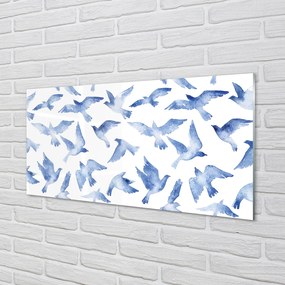 akrylový obraz malované ptáci 140x70 cm