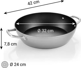 TESCOMA Pánev hluboká GrandCHEF+ ø 32 cm, 2 úchyty