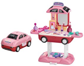 Dívčí kosmetický salon v autě 2 v 1 BABY MIX Barva: Růžová
