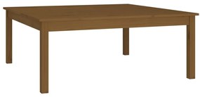 Konferenční stolek medově hnědý 100x100x40 cm masivní borovice - Default Title