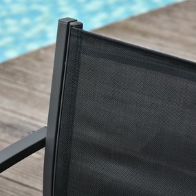 Outsunny 4-dílná venkovní zahradní souprava se 2 židlemi, 1 dvojmístnou pohovkou a černým skleněným stolem