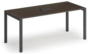 Stůl SQUARE 1800 x 800 x 750, wenge + stolní zásuvka TYP III, černá