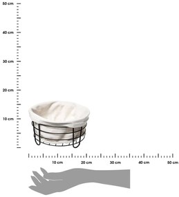 Košík na pečivo Bistrot 21 cm bílý