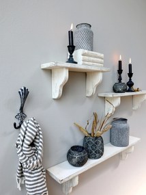 Granitový antik nástěnný trojitý háček s ornamentem - 8*4*18cm