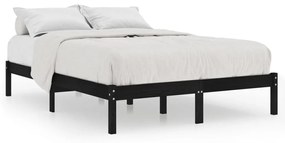 Rám postele černý masivní borovice 180 x 200 cm Super King - Default Title