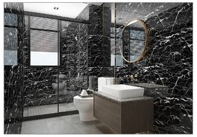 Samolepicí panely na zeď v sadě 6 ks 60x30 cm Nero Marquina – SP TREND