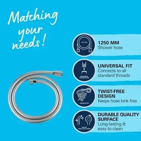 Grohe Hadice - Sprchová hadice VitalioFlex Silver 1.25 m chrom