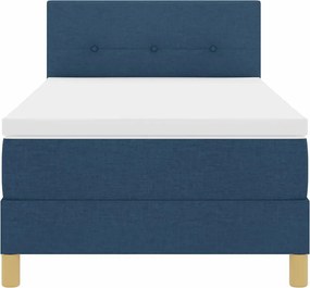 Postel s boxspringem s polštářem Modrá 90 x 190 cm textil 3338887