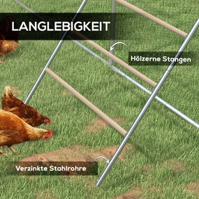 PawHut dřevěný žebřík pro kuřata, hřiště pro kuřata Prolézačka pro 4-6 kuřat 140 x 86 x 2,5 cm přírodní dřevo