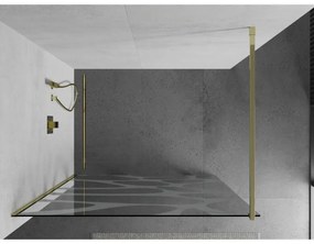 Mexen Kioto sprchová zástěna 80x200 cm 8 mm, zlaté, bílé provedení, 800-080-101-50-97