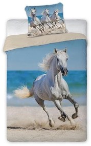Dětské Povlečení s Motivem Koně na Pláži - 140x200 cm, 70x90 cm