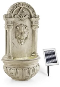 Blumfeldt Löwenstein, nástěnná fontána, zahradní, solární panel, 2 W, LED, polyresin, vzhled kamene