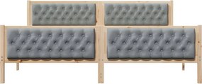 Rám postele Světle šedá 200 x 200 cm Masivní borové dřevo 3394268