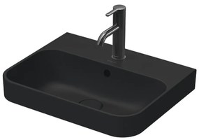 Duravit Happy D.2 Plus - Umyvadlová mísa broušená, 50x40 cm, antracit matná, 2360501300