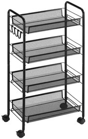 Servírovací stolek, kov, černá, NoBi NAVID 2