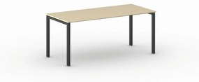 Stůl Square s černou podnoží 1800 x 800 x 750 mm, buk