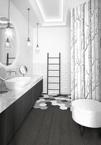 Sapho Sapho, KARBO elektrický sušák ručníků, kulatý, 500x1600mm, 120 W, černá mat, KB905