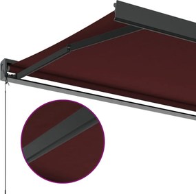 Ručně zatahovací markýza burgundská 350 x 250 cm 3215319