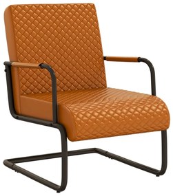 Konzolová židle hnědá umělá kůže - Default Title