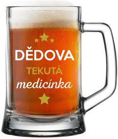 DĚDOVA TEKUTÁ MEDICÍNKA - pivní sklenice 0,5 l