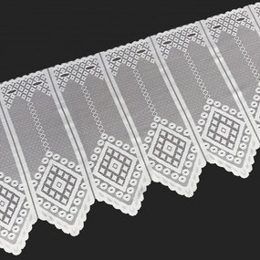 Vitrážová žakárová záclona bílá 40,60 cm 1524 Ervi metráž