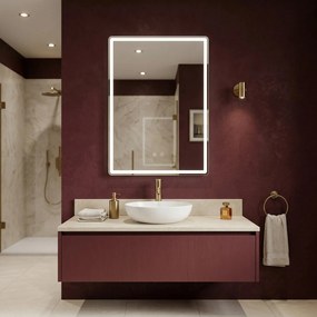 Tutumi Zrcadlo 70x50 cm s vyhříváním a regulovatelným LED osvětlením HOM-00200