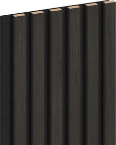 Mexen Lam-F, akustické stěnové lamely 275 × 30 cm, plstěný podklad 8 mm, technická dýha, ořech stříbřitý, S105-275307-3015-009