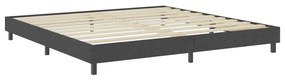 Postel Boxspring Tmavě Šedá Textil - hladké čelo 245 cm rám postele / 180 x 200 cm