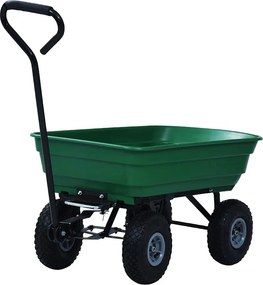 Zahradní sklápěcí ruční vozík 300 kg 75 l zelený 145507