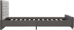 Rám postele šedý samet 160 x 200 cm 286833