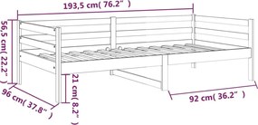 vidaXL Válenda 90 x 190 cm masivní borové dřevo [814638] Barva: Bílá