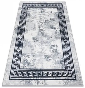 Dywany Luszczow Kusový koberec ANDRE pratelný 1189 Mramor, řecký protiskluz, černý / bílá Rozměr koberce: 160 x 220 cm