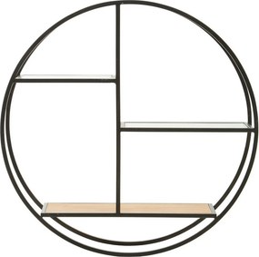 Černá/v přírodní barvě patrová kovová police 61 cm Mataram – Premier Housewares