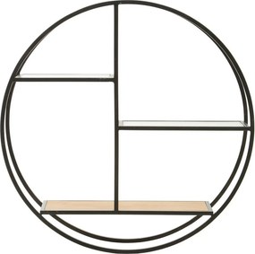 Černá/v přírodní barvě patrová kovová police 61 cm Mataram – Premier Housewares