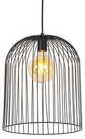 Designová závěsná lampa černá - Wire Knock