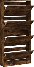 Botník se 4 výklopnými zásuvkami kouřový dub 80 x 21 x 163,5 cm 3214368