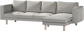 Potah na pohovku IKEA Norsborg 4-místná se šezlongem barva šedá látka pletený vzor