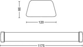 Philips Aqualine 50W bílá / LED stropní a nástěnné svítidlo / 5300lm /