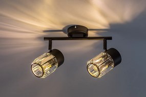 Rabalux Černé stropní svítidlo Venaro pro žárovku 2x E14 73060