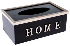 Dřevěný box na kapesníky HOME, 27 x 10,5 x 16 cm