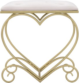 Stolička Heart růžová/zlatá