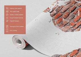 Fototapeta na míru Cihlová Mapa Světa | Vliesová fototapeta na zed' | DFTNXXL1240