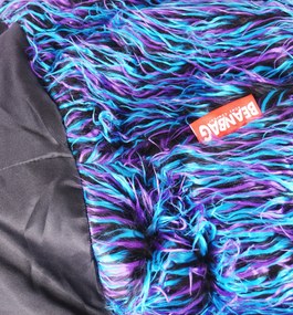 Beanbag Sedací pytel Shaggy Multicolor blue-black-purple