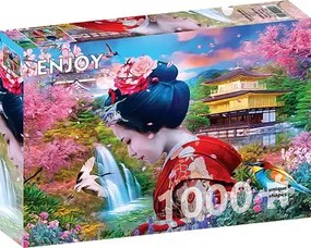 ENJOY Puzzle Gejša v zahradě / 1000 dílků / od 14 let