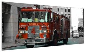 Obraz hasičského auta (100x40 cm)