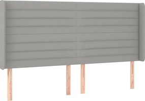 Box spring postel s matrací a LED světle šedá 180x200 cm textil 3138413