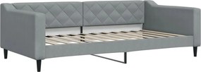 Válenda s přistýlkou a matracemi světle šedá 100x200 cm textil 3197449