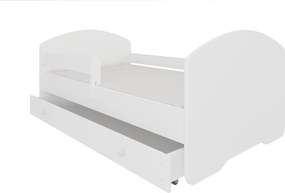 ADRK Furniture Postel s matrací, zábranou a šuplíkem PEPE 160x80 CH-Pep-Bar-W-160-E286