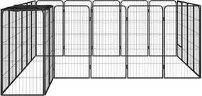 22panelová ohrádka pro psy černá 50 x 100 cm práškovaná ocel 3115951